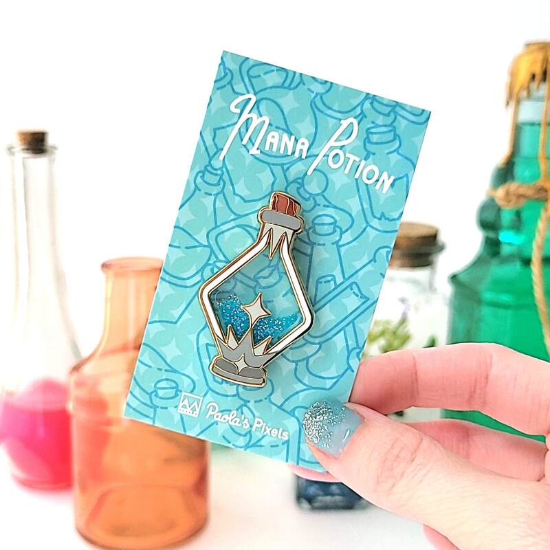 Liquid Glitter Pins - Etsy