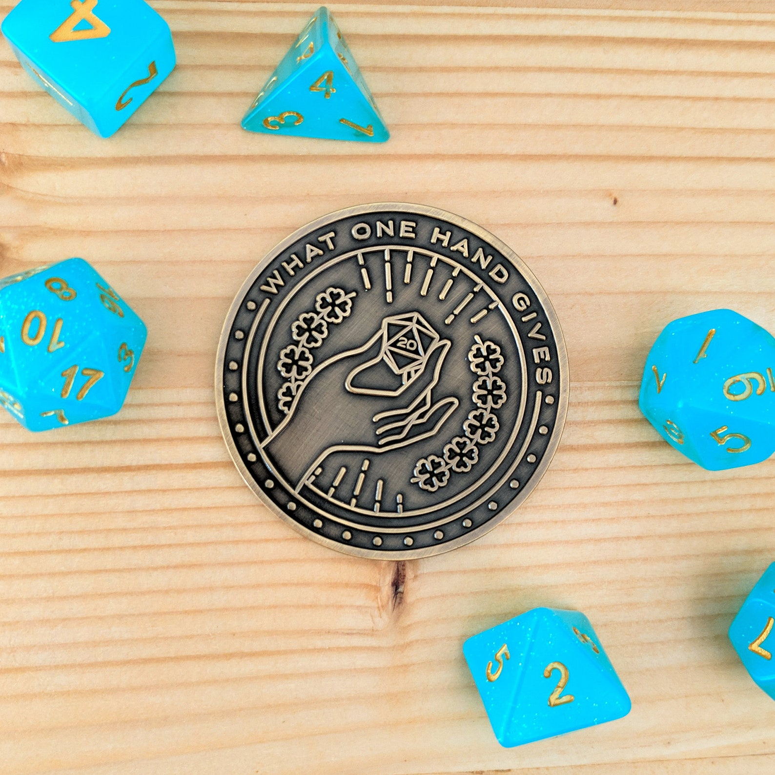 What One Hand Gives Coin Dungeons and Dragons Coin DnD Coin | Etsy
