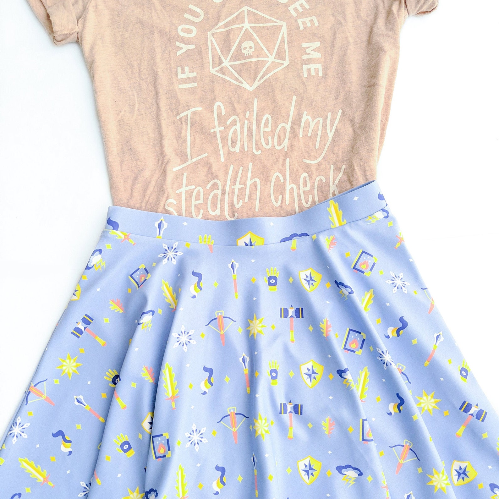 Cleric Skater Skirt Dnd Skirt Dungeons and Dragons Skirt - Etsy