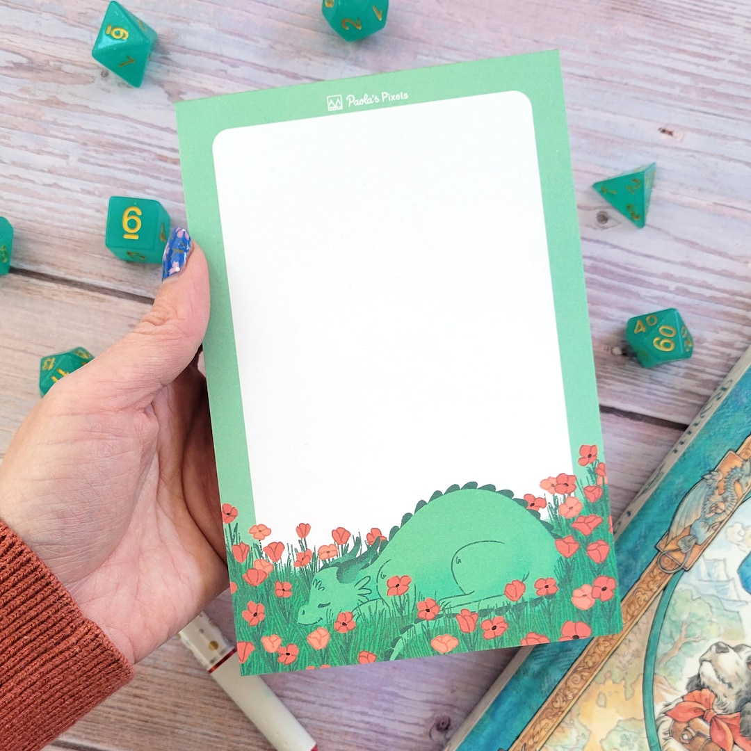 Bigger Dragon Notepad, Dungeons and Dragons Notepad, Geeky Notepad ...