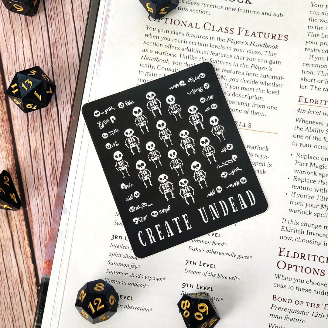 Create Undead Sticker, Dungeons and Dragons 3 Inch Sticker, Geeky Water ...