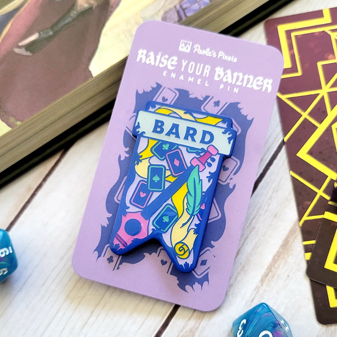 Bard Banner Enamel Pin, Dungeons and Dragons Enamel Pin, Potion Pin - Etsy