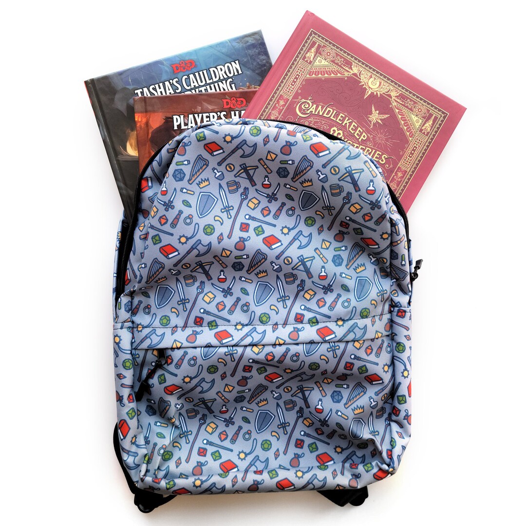 Tabletop Items Backpack, Dungeons and Dragons Backpack, D&D Geeky Bag ...