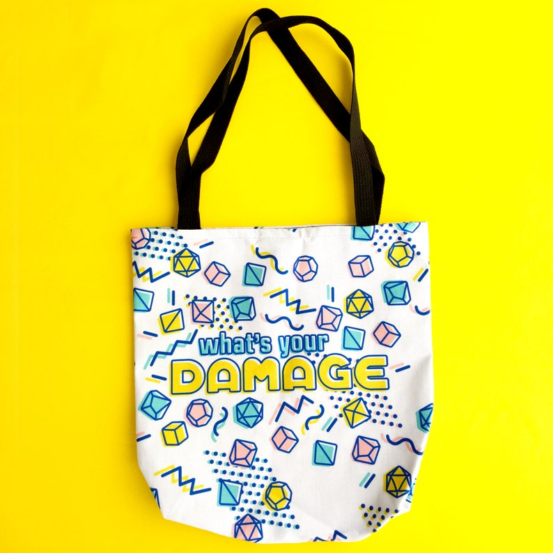 What's Your Damage Tote Bag, Dungeons and Dragons Tote Bag - Etsy