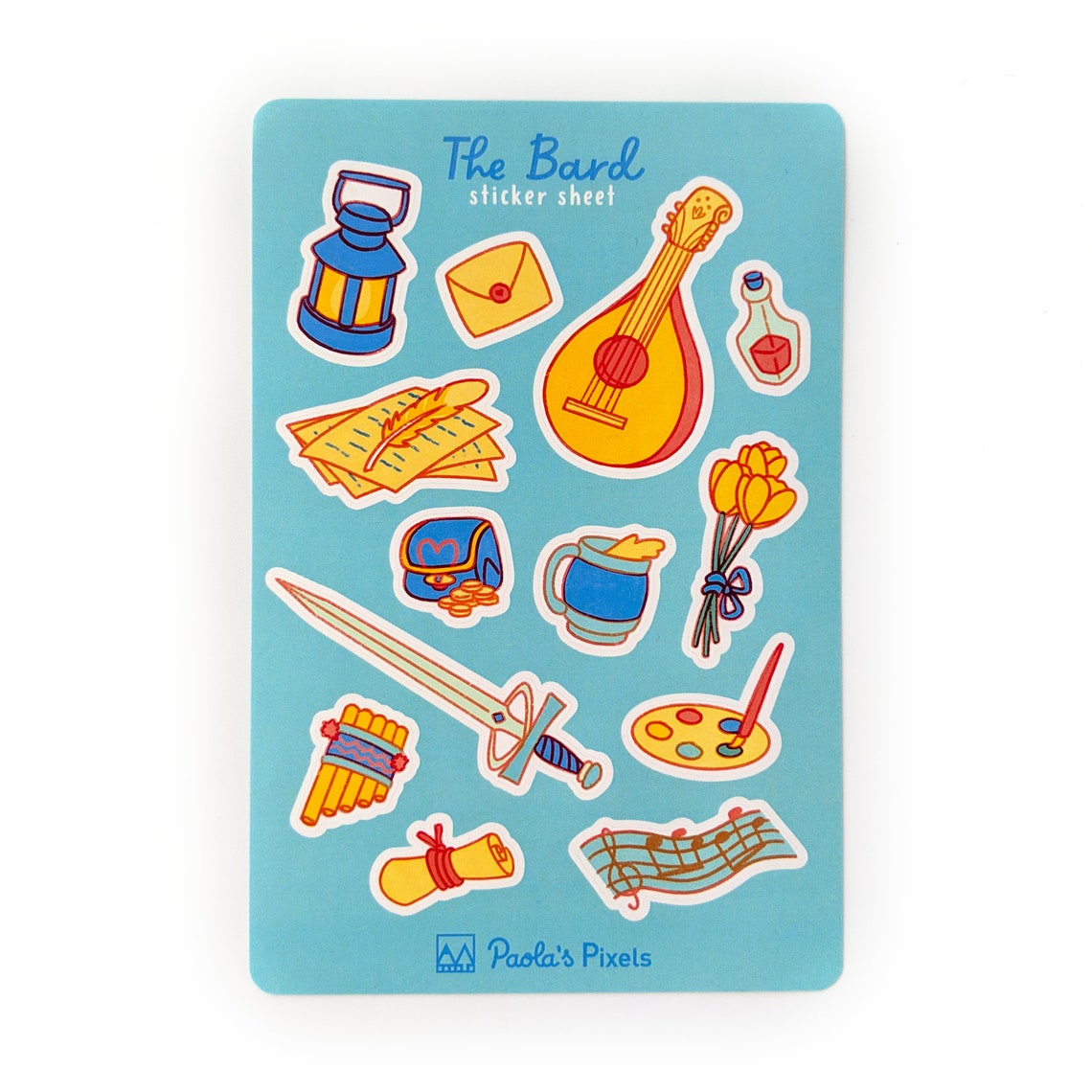 The Bard Sticker Sheet Dungeons and Dragons Sticker Sheet | Etsy