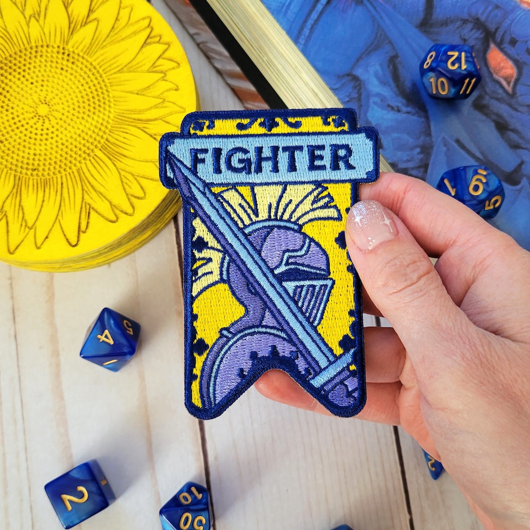 Fighter Banner Patch, Dungeons and Dragons Patch, Dnd Patch, Dungeon ...