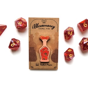 Red Poppy Potion Enamel Pin, Dungeons and Dragons Enamel Pin, Dnd ...