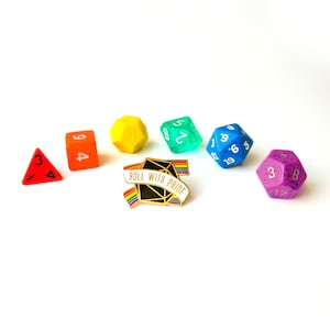 Roll With Pride D&D Enamel Pin, LGBTQ Gaymer D20 Pin - Etsy