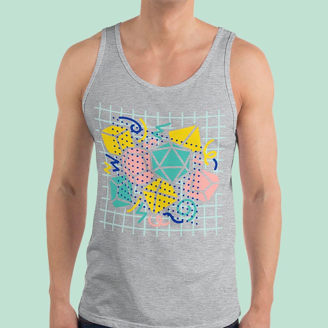 Dungeons and Dragons Retro Tank Top - Lighter 90s Dice Tank Top ...