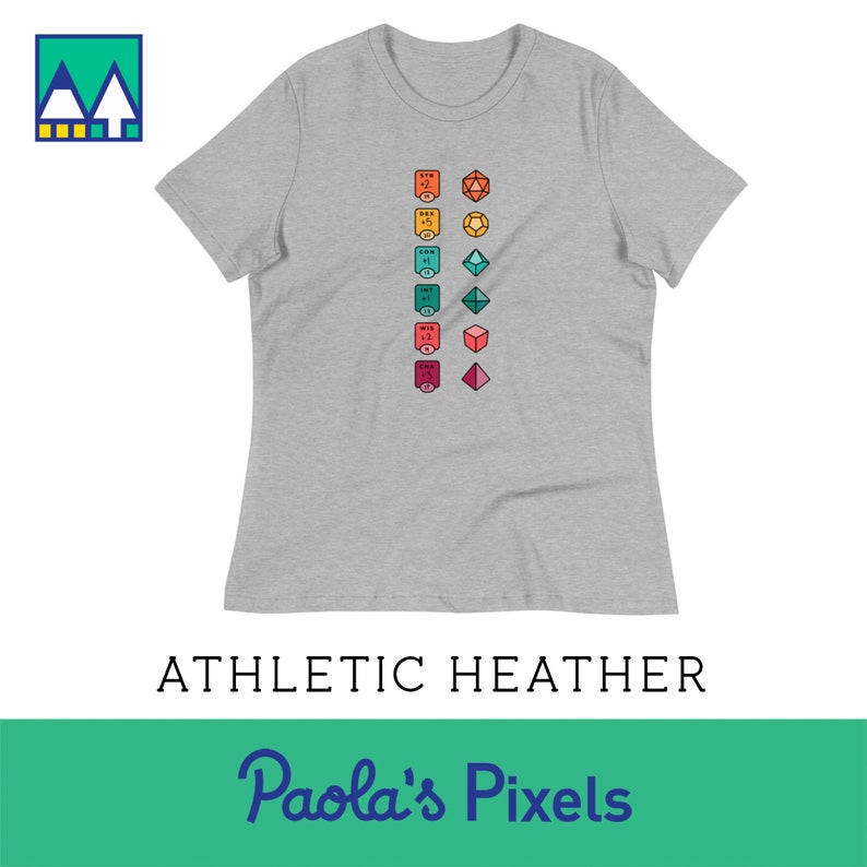 Dungeons and Dragons Ladies Character Sheet Shirt, Cute Dungeons and ...