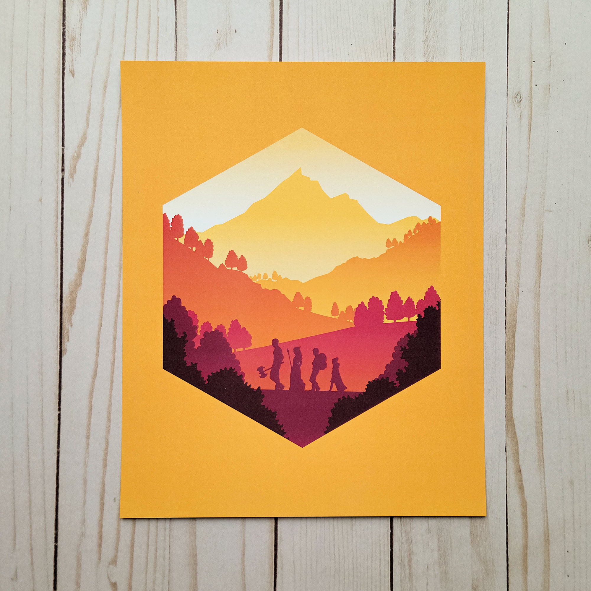 D20 Adventure Print Dungeons and Dragons Art Print Cute D&D | Etsy