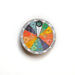 Class Roulette Spinner Pin, Dungeons and Dragons Enamel Pin - Etsy