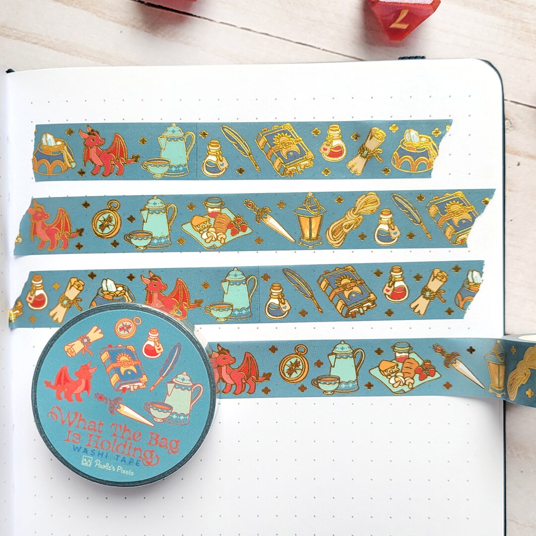What the Bag is Holding Washi Tape, Dungeons and Dragons Washi Tape ...