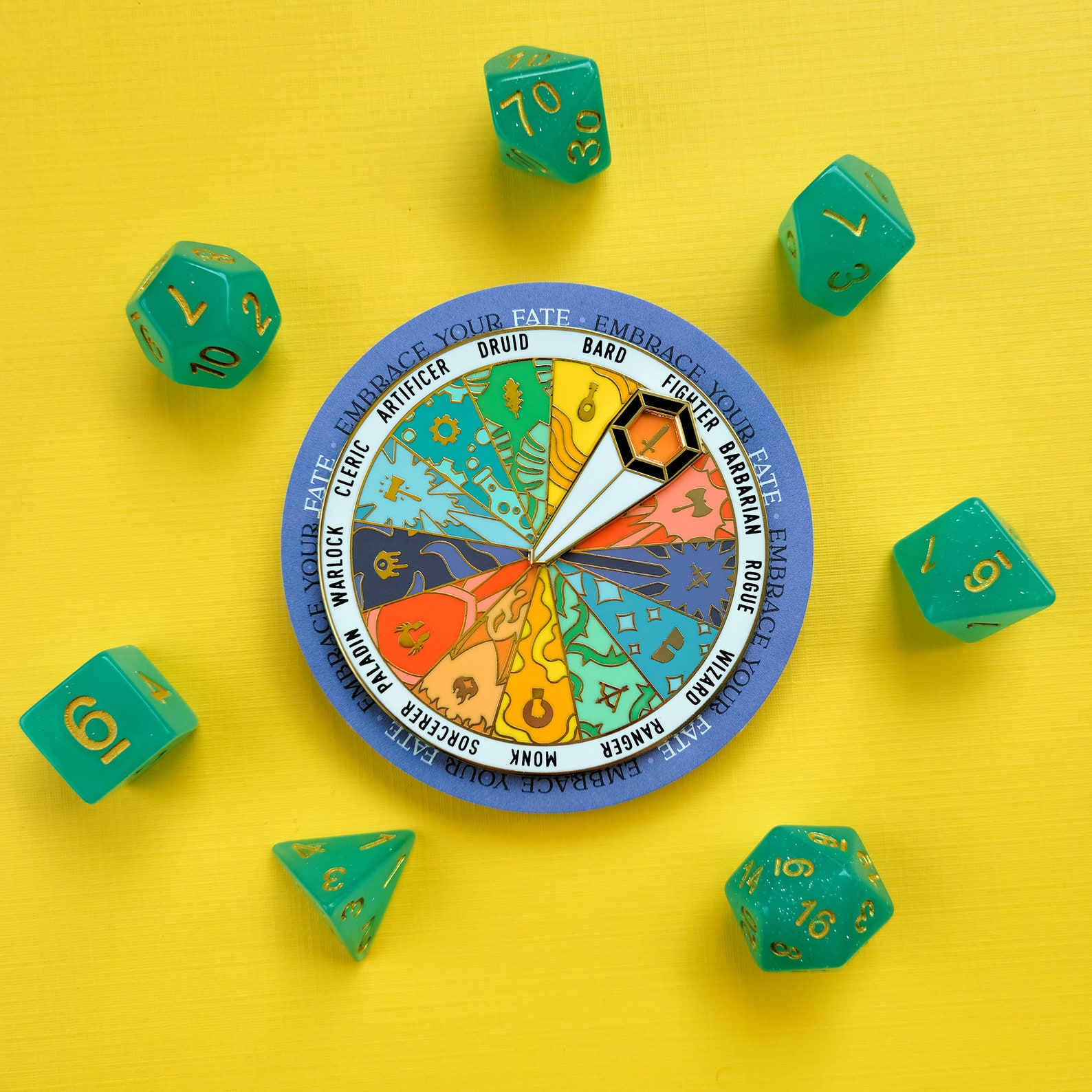 Class Roulette Spinner Pin Dungeons and Dragons Enamel Pin - Etsy