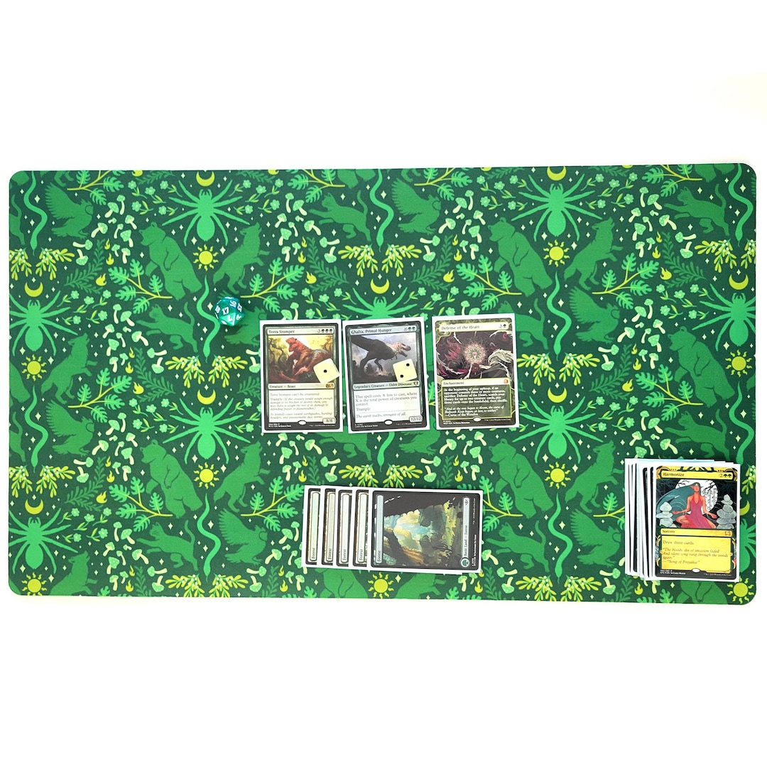 Druid Playmat, Green MTG Playmat, Cute Magic the Gathering Playmat - Etsy