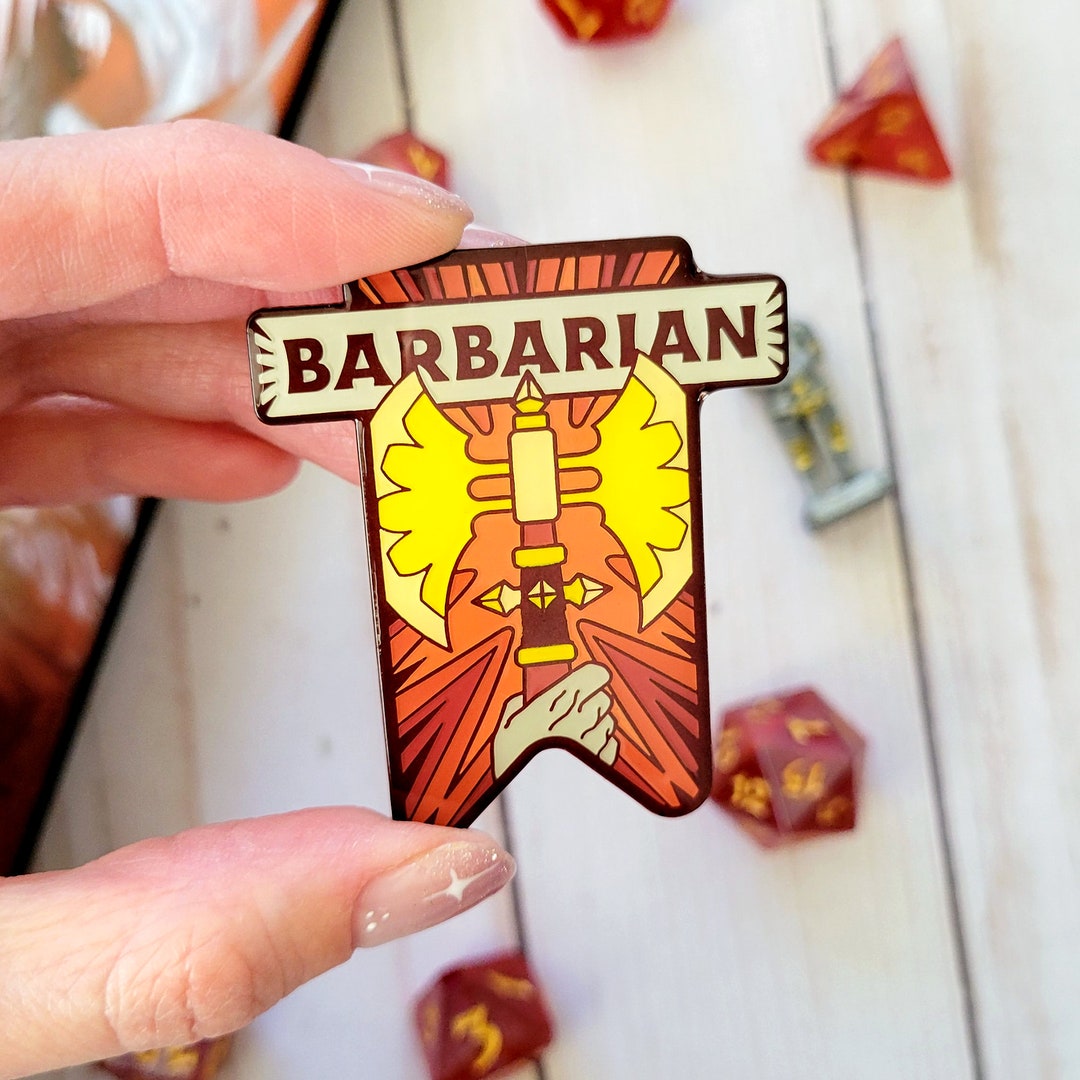 Barbarian Banner Enamel Pin, Dungeons and Dragons Enamel Pin, Potion ...