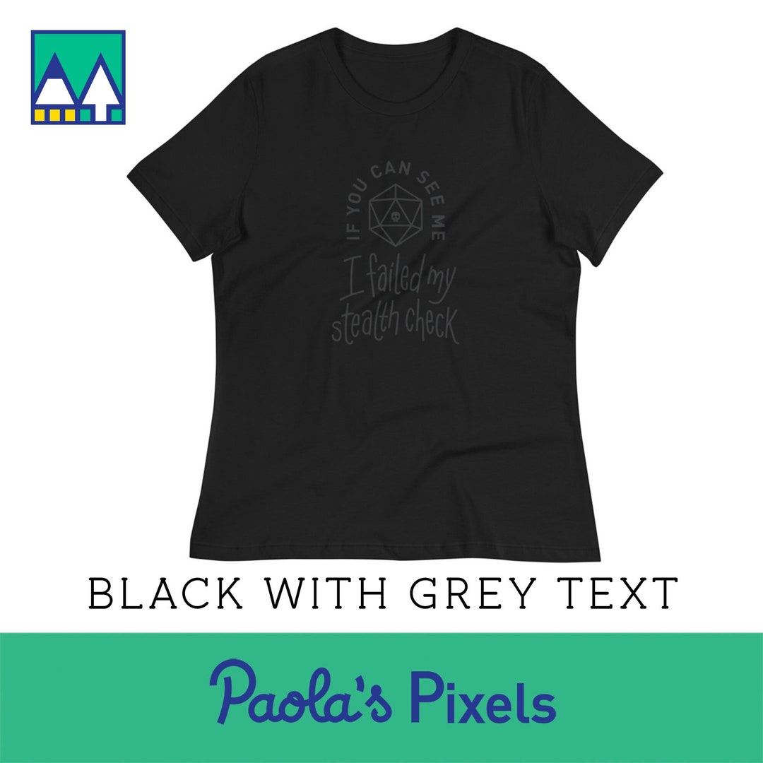 Dungeons and Dragons Stealth Check Women's Shirt, Geeky Dnd Girls Shirt ...