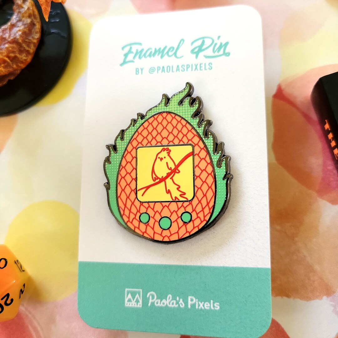 Phoenix Tamagotchi Enamel Pin: Dungeons and Dragons RPG Geeky Merch - Etsy