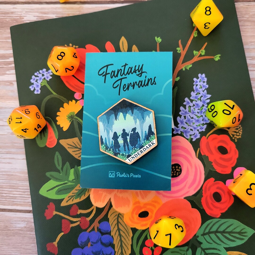 Underdark Terrain Wooden Pin, Dnd Enamel Pin, Tabletop RPG Pin, D&D Pin ...