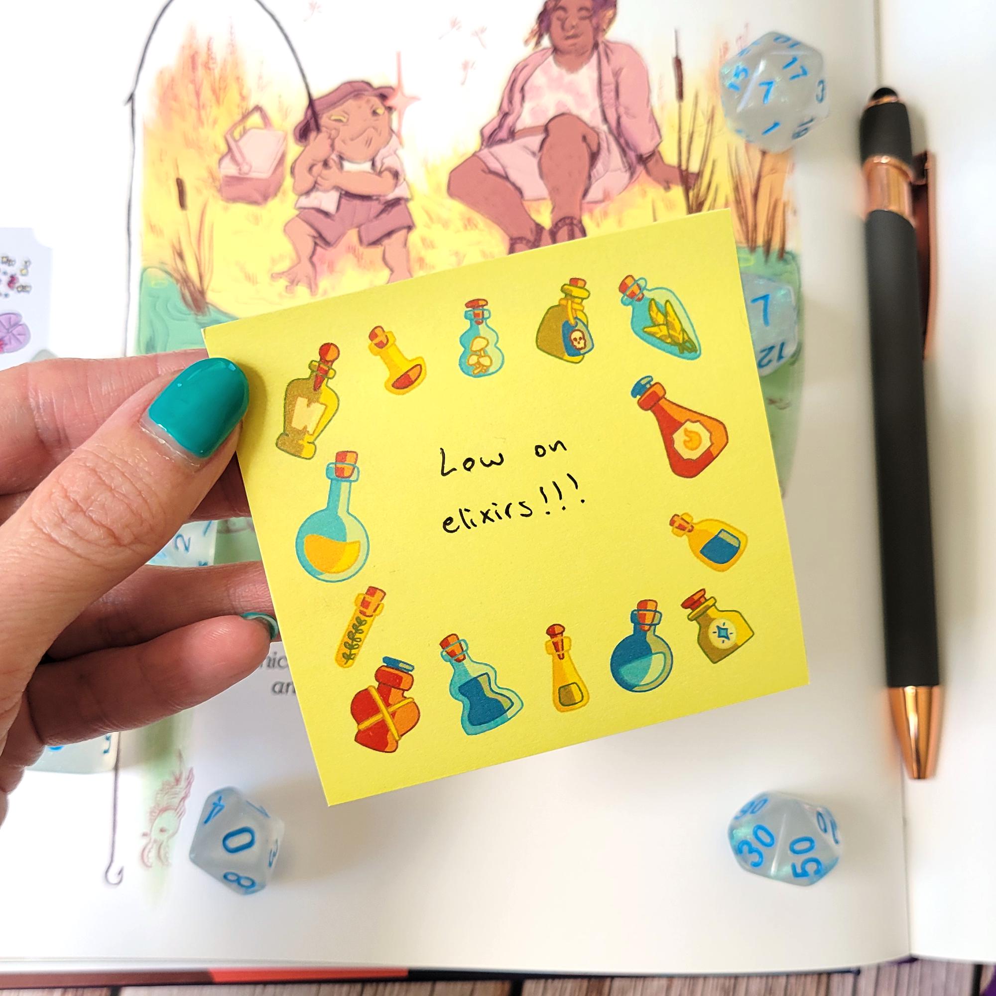 Potions Post-it Notes, Dungeons and Dragons Sticky Notes, D&D ...