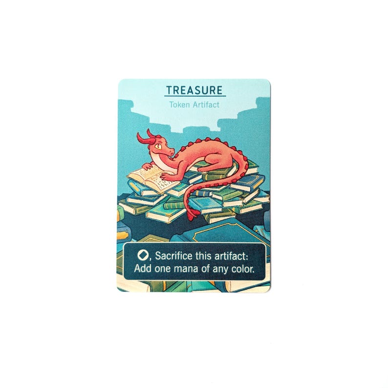 Dragon Treasure Token, Magic the Gathering Token, Cute Token, Not AI - Etsy