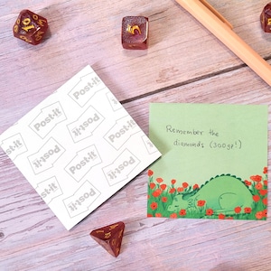 Sleeping Dragon Post-it Notes, Dungeons and Dragons Sticky Notes, D&D ...