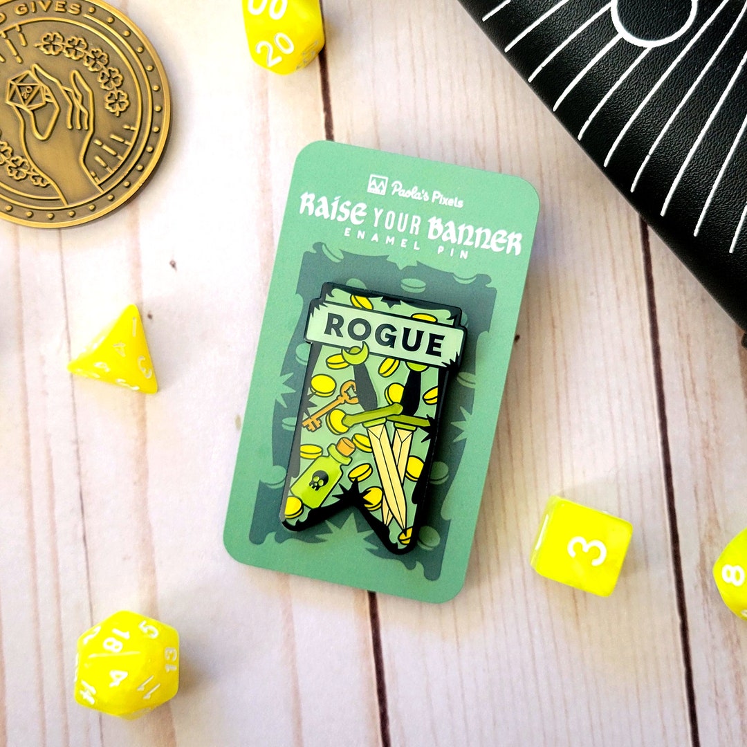 Rogue Banner Enamel Pin, Dungeons and Dragons Enamel Pin, Thief Pin - Etsy