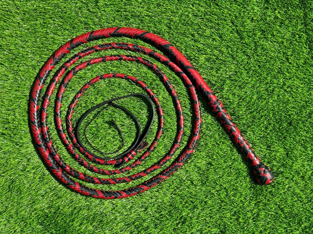 Bull Whip 04 to 16 Feet 16 Strands Real Handmade Kangaroo Hide Leather ...