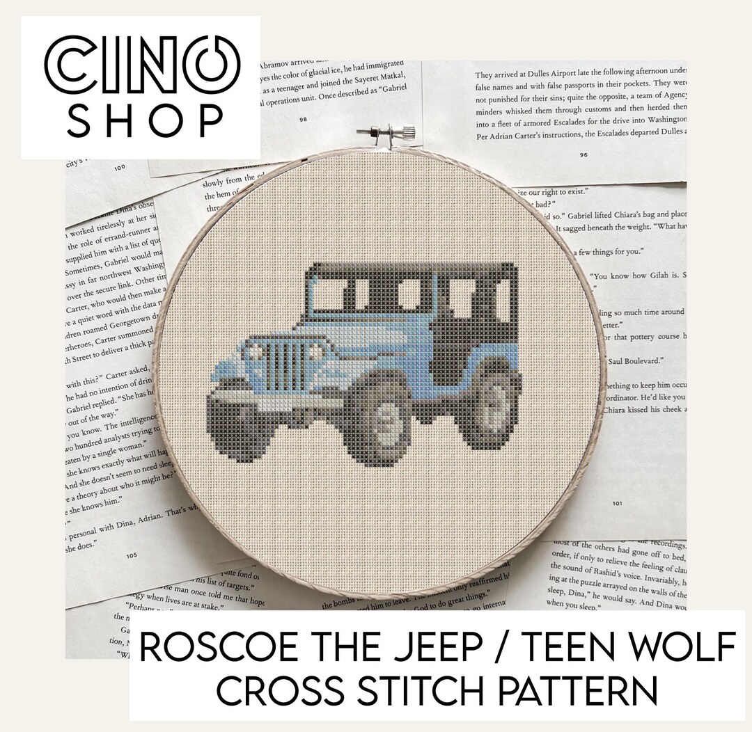 Roscoe the Jeep Stiles Stilinski Teen Wolf Cross Stitch PDF PATTERN ...