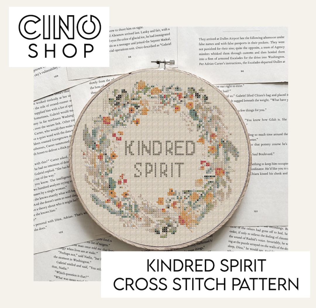 Kindred Spirit Floral Wreath Cross Stitch PDF PATTERN - Etsy