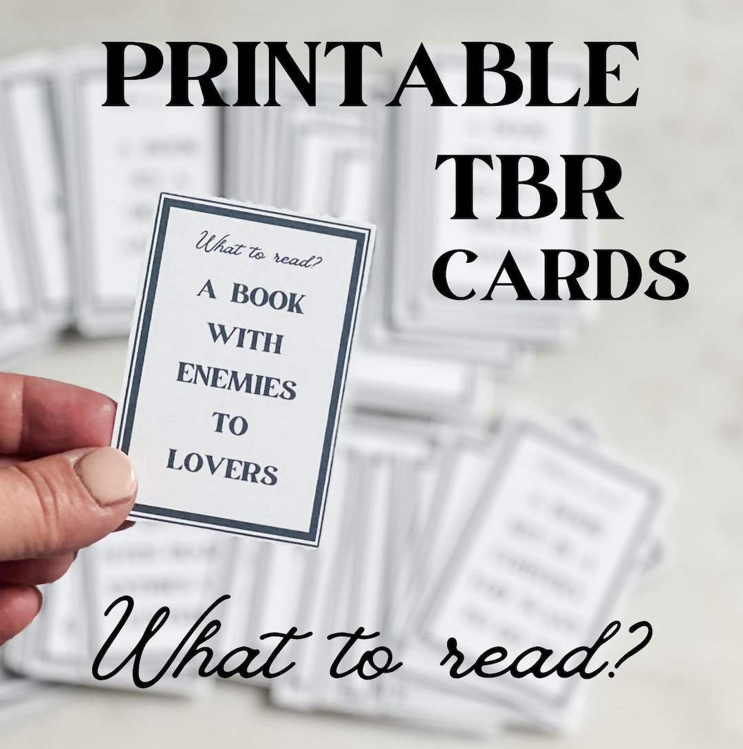 What to Read? TBR Cards PRINTABLE PDF With 100+ Prompts to Help You ...
