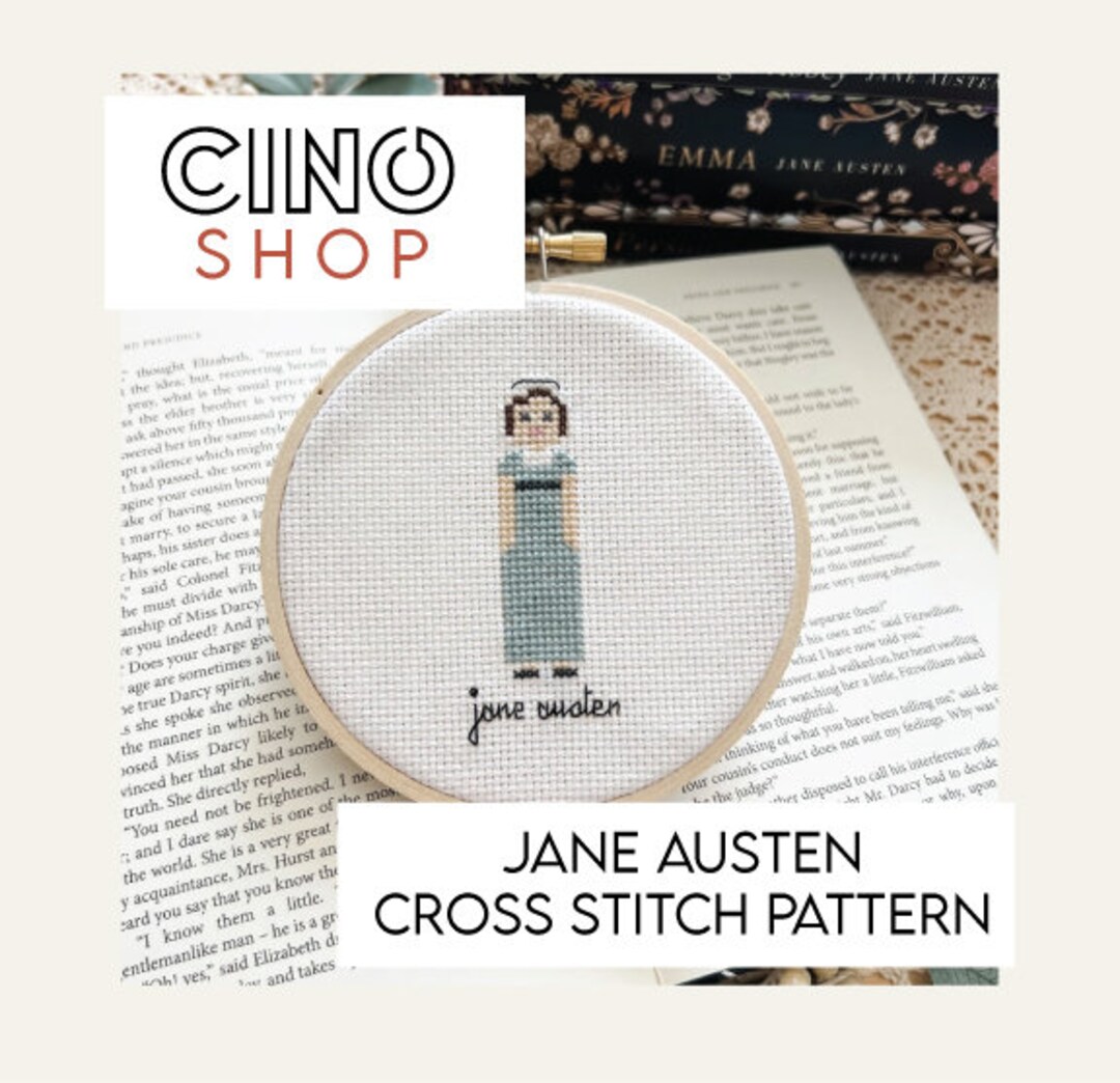 Jane Austen Cross Stitch PDF PATTERN - Etsy