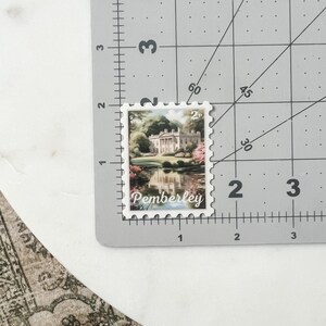 Pemberley Stamp Vinyl Sticker 2x1.5” | Jane Austen Pride and Prejudice ...