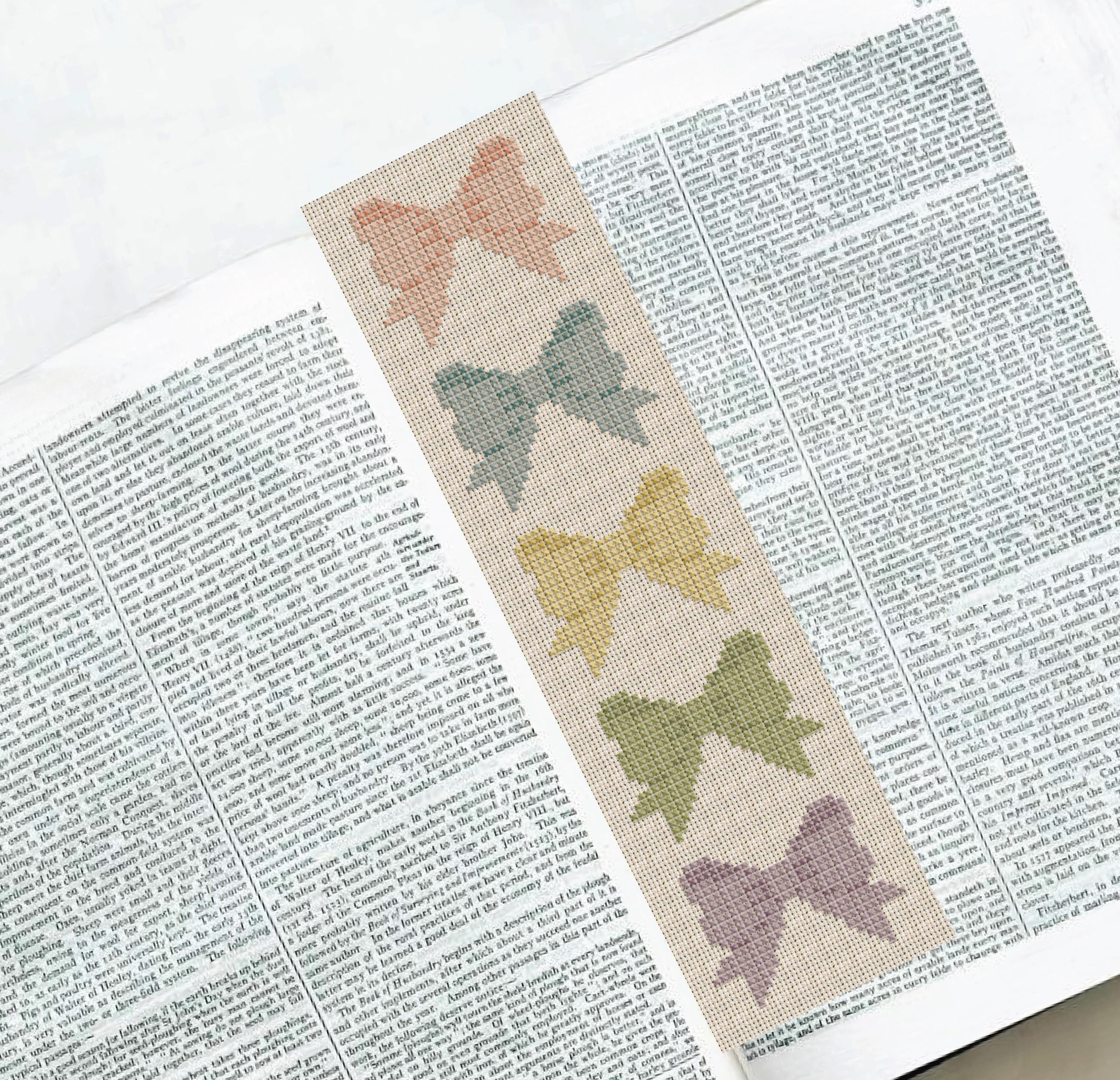 Bow Bookmark Cross Stitch PDF PATTERN - Etsy