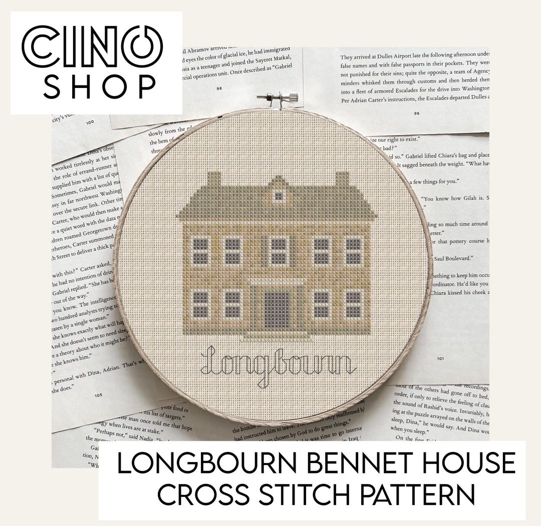 Longbourn Bennet House Cross Stitch PDF PATTERN Jane Austen Pride ...