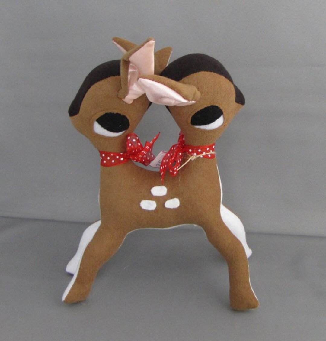 Two Headed Double Ended Deer, Dark Brown Conjoined Twin Freak Circus ...