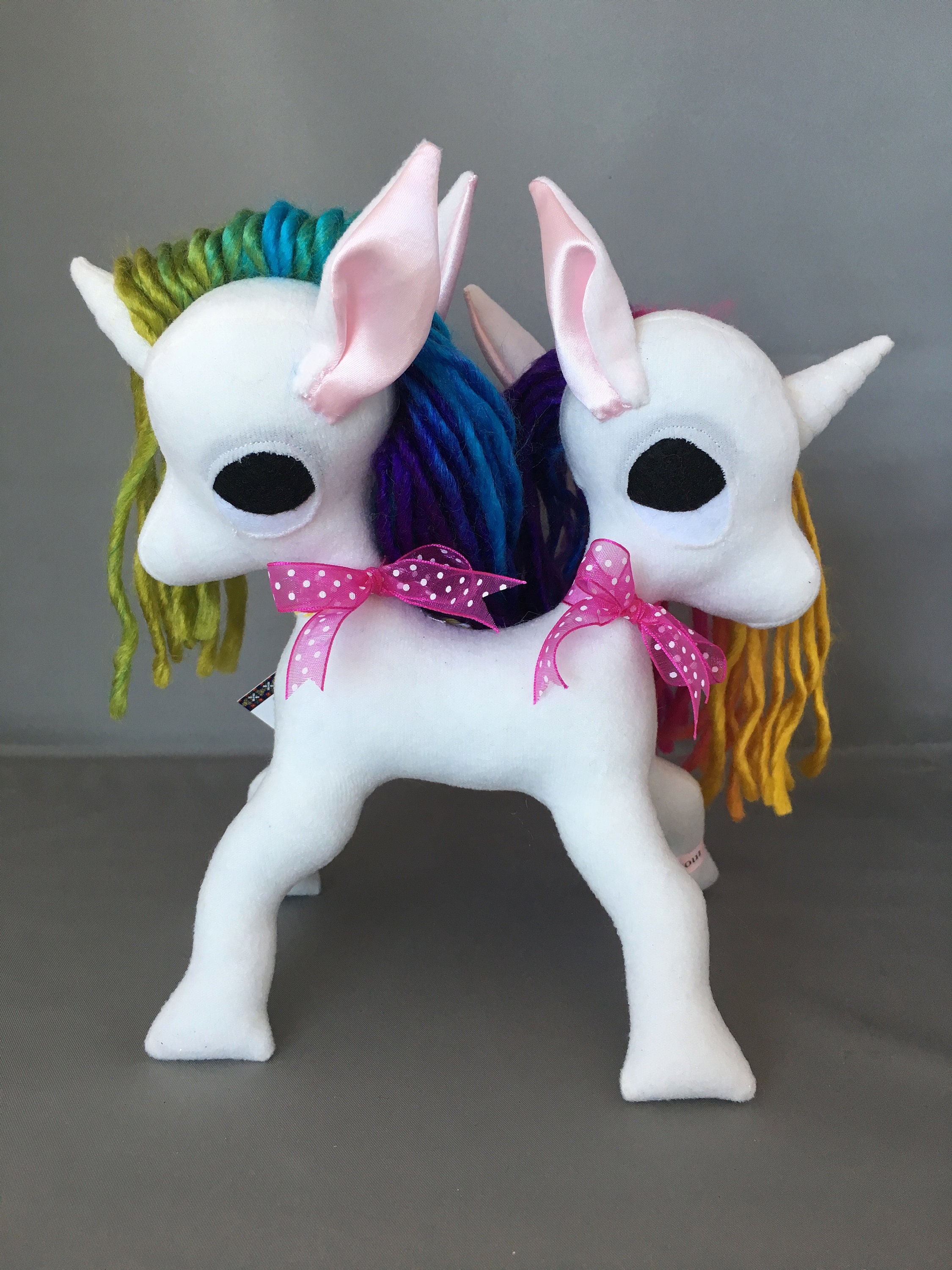 Two Headed Double Ended Unicorn Magical Rainbow Conjoined | Etsy