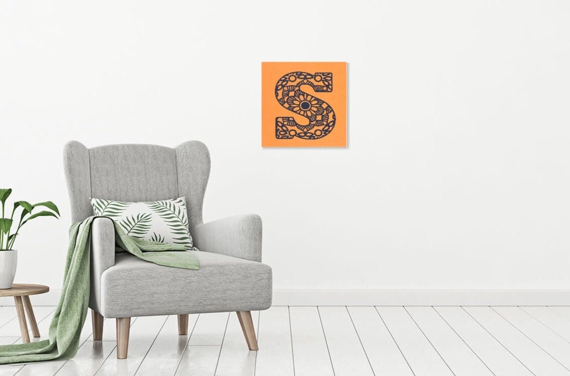 Handmade Alphabet Letter 'S' Vinyl Wall Art Hanging Decor - Etsy