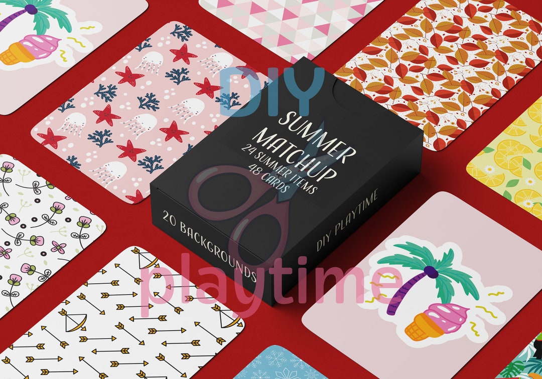 Summer Match-up DIY Game Printable Game Family Game Kids Game Fun ...