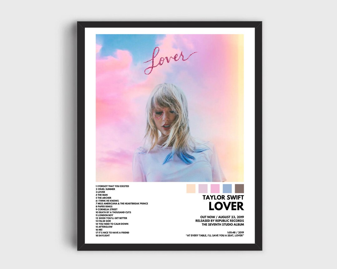 Taylor Swift Lover Poster, Digital Poster, Music Poster, Taylor Swift ...