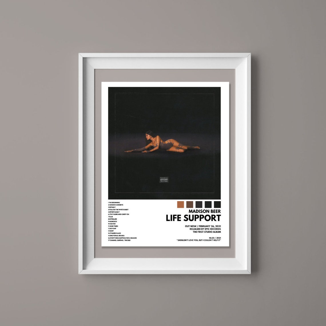 Madison Beer Life Support Poster, Digital Poster, Music Poster, Madison ...