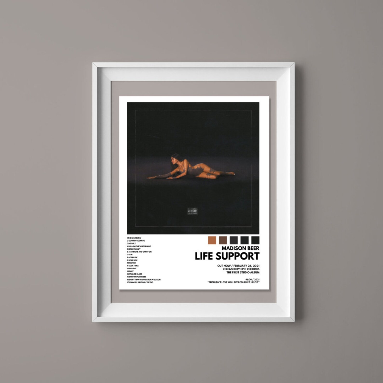 Madison Beer Life Support Poster, Digital Poster, Music Poster, Madison ...