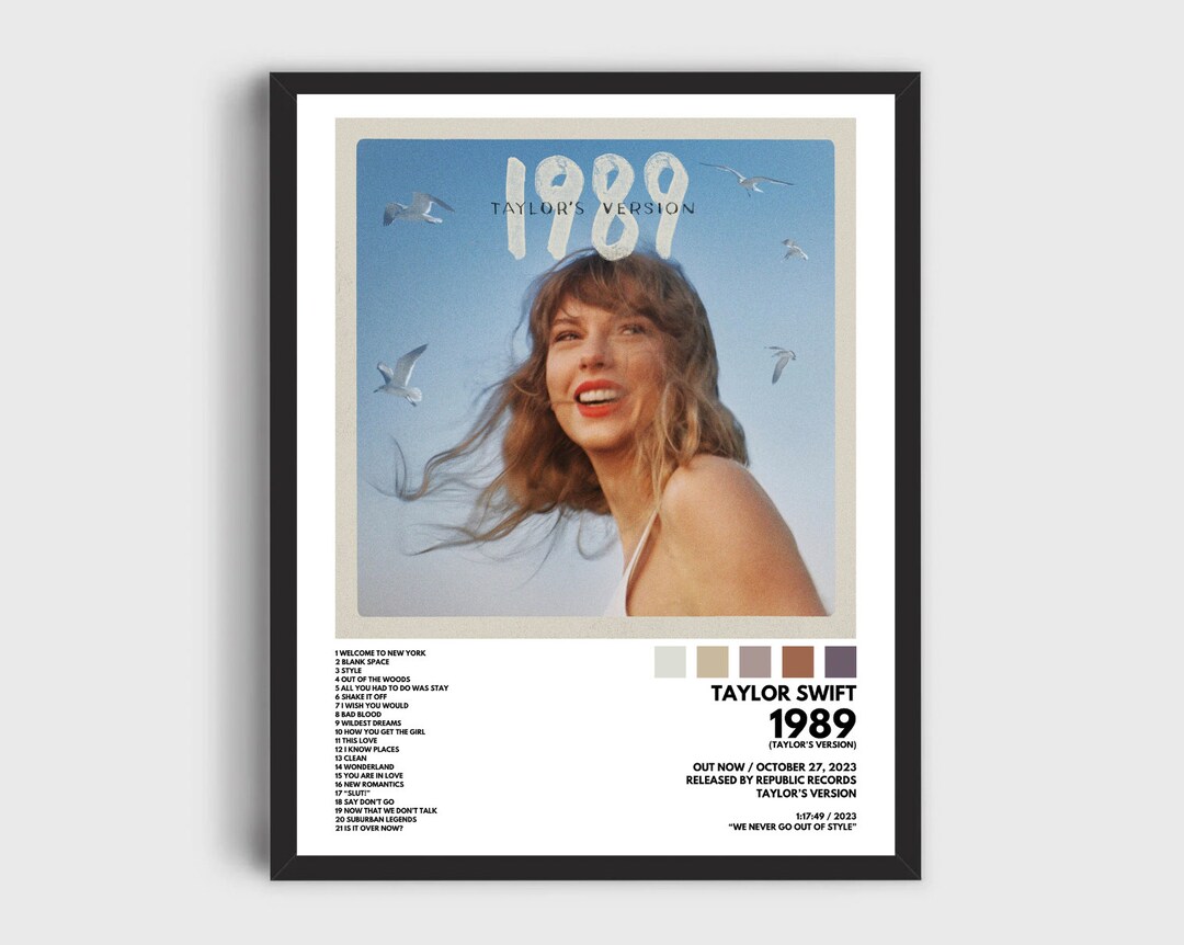 Taylor Swift 1989 taylor's Version Poster, Digital Poster, Music Poster ...