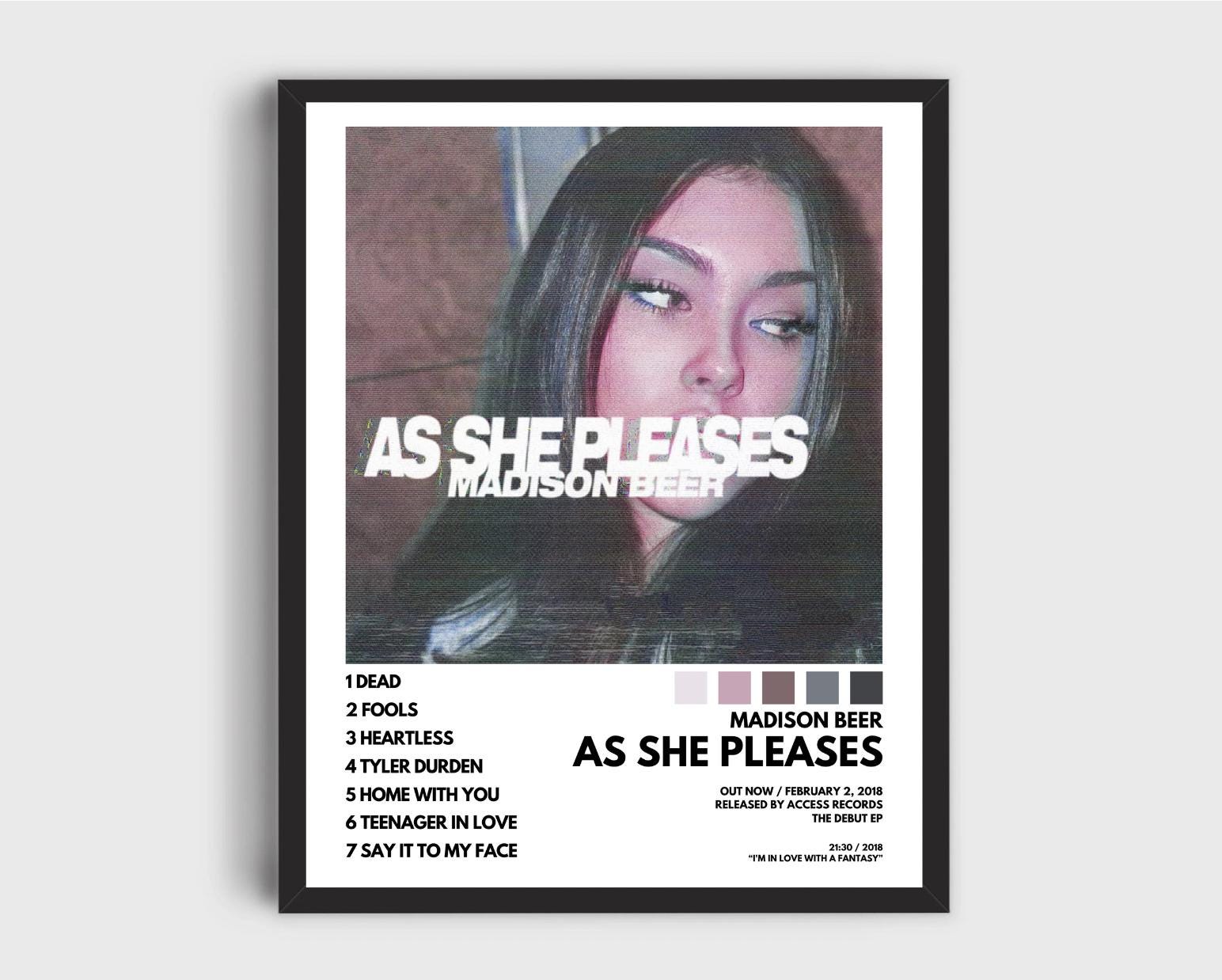 Madison Beer as She Pleases Poster, Digital Poster, Music Poster ...
