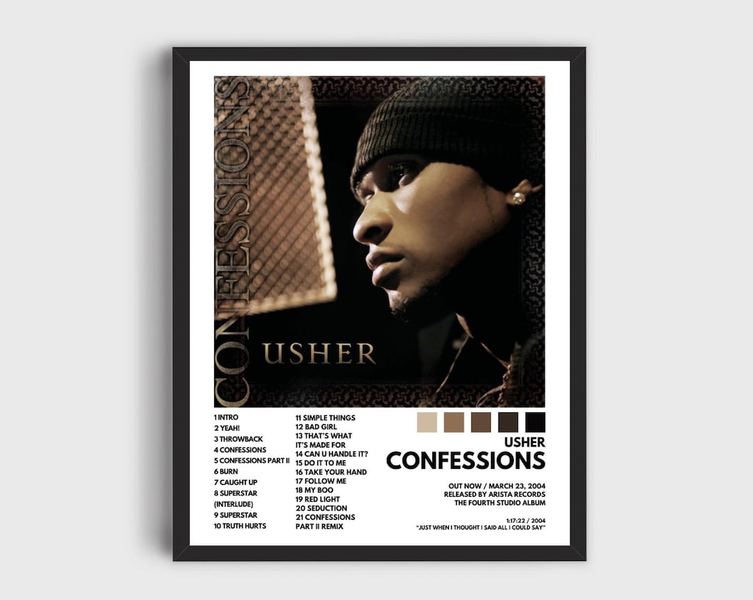 Usher Confessions Poster, Digital Poster, Music Poster, Usher Gift - Etsy