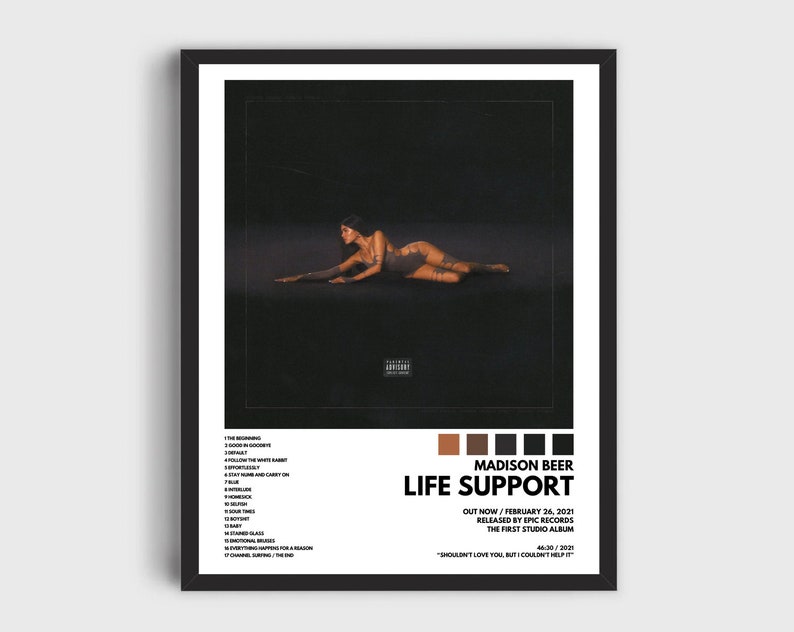 Madison Beer Life Support Poster, Digital Poster, Music Poster, Madison ...