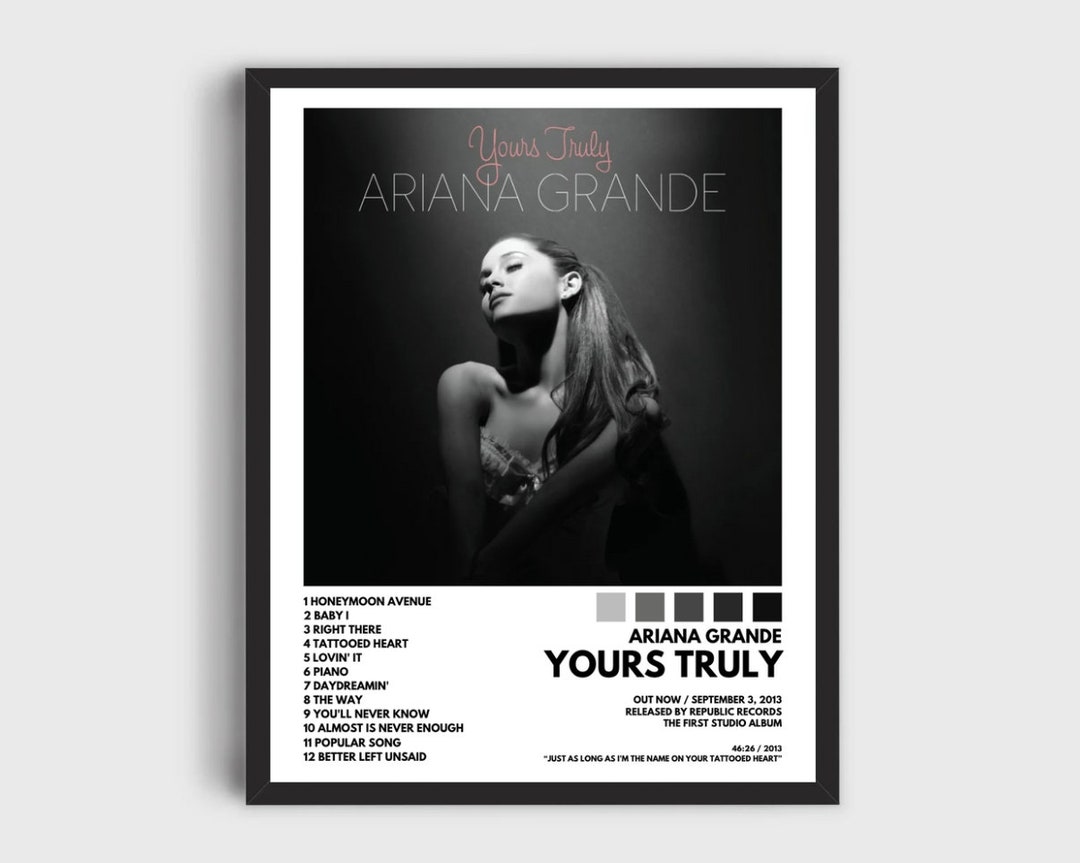 Ariana Grande Yours Truly Poster, Digital Poster, Music Poster, Ariana ...