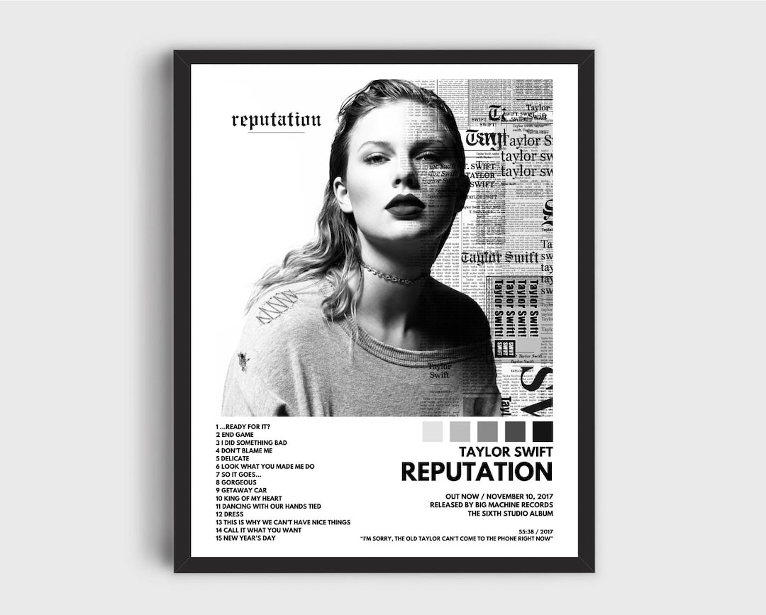 Taylor Swift Reputation Poster, Digital Poster, Music Poster, Taylor ...