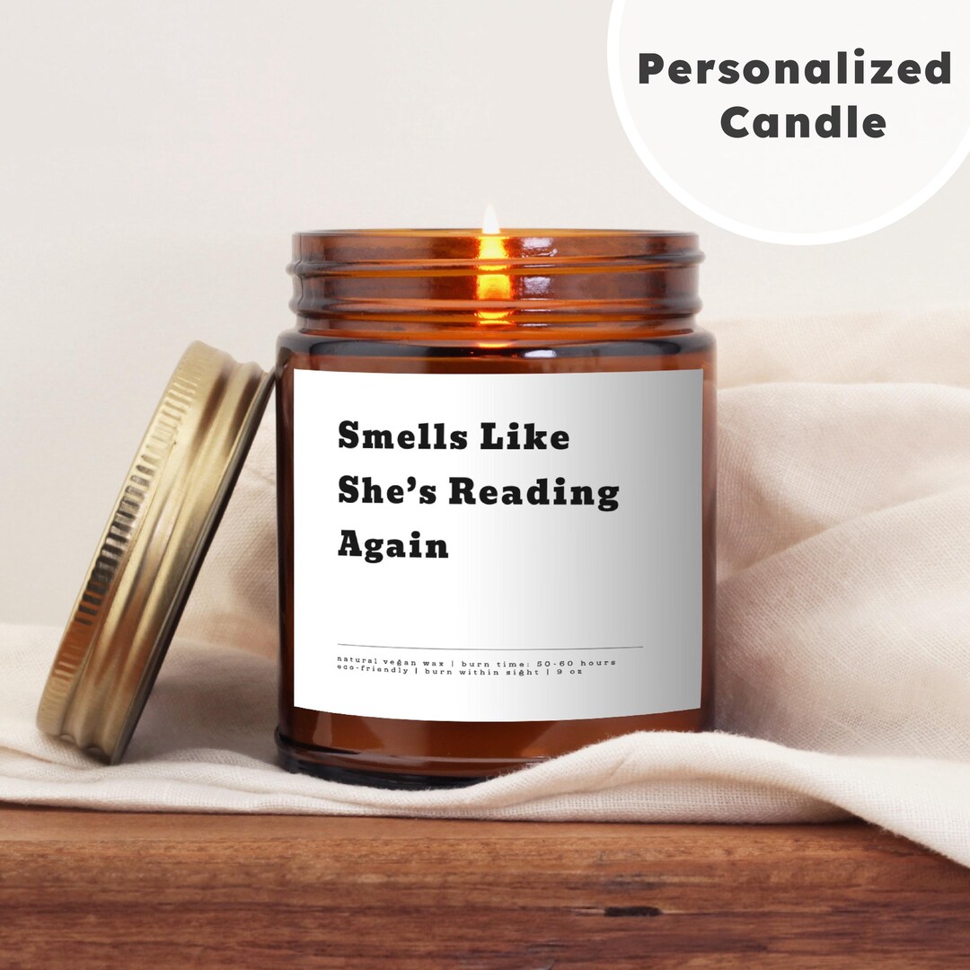 Personalized Reader Gift Funny Candle Birthday Gifts for Her Book Lover ...