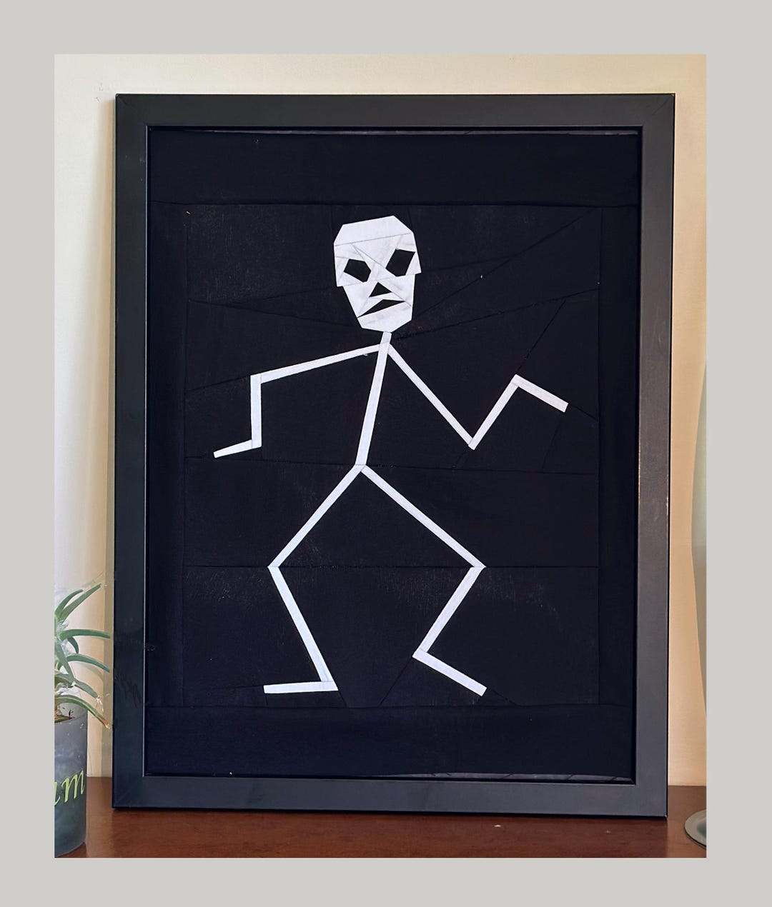 FPP Stickman Skeleton 1, Scrap Quilt FPP Pattern: Halloween, Colourful ...